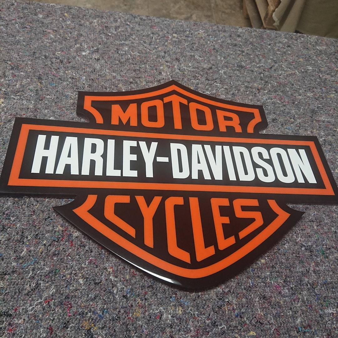 HARLEY DAVIDSON Logo Picture Plate Highest Quality Sign in Epoxy RESIN ...
