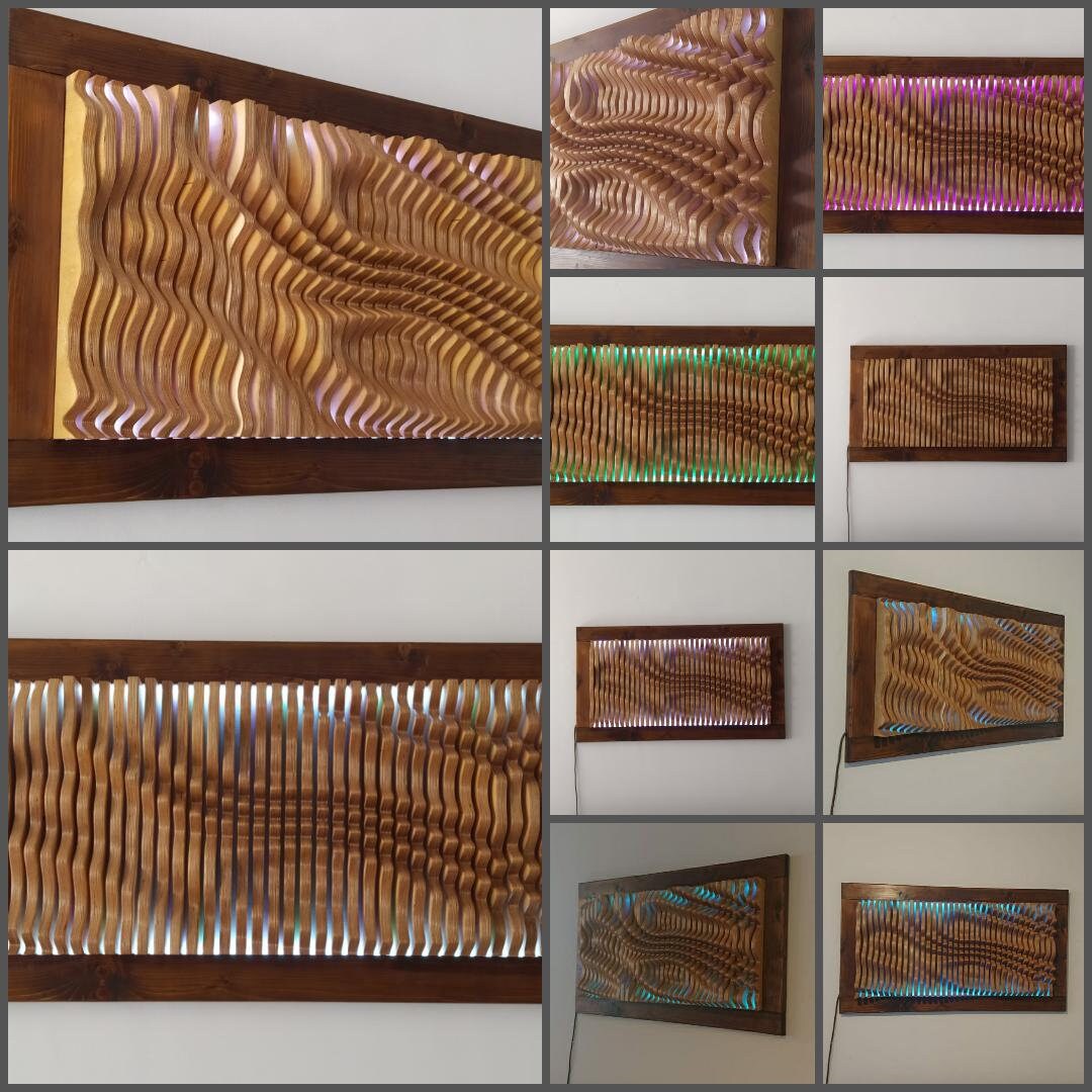 Parametric Panel With Led Backlight 65000 Colors - Parametric Wall Art ...