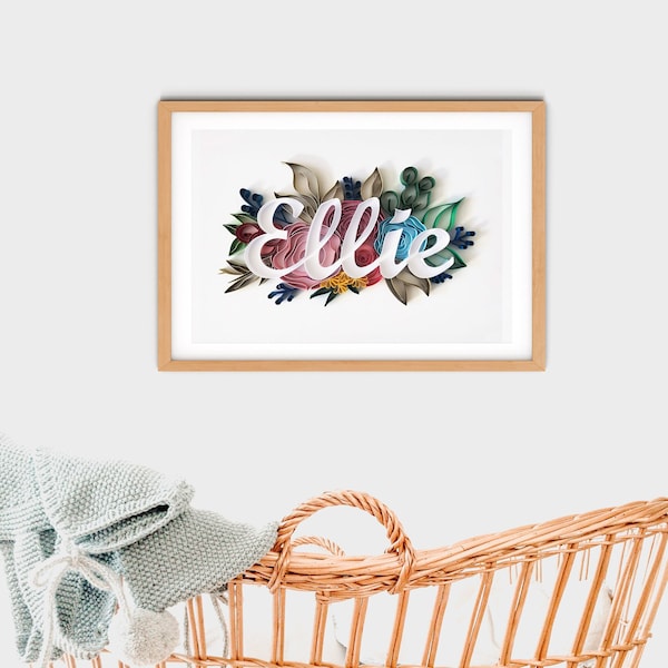 Quill Art Name - Etsy