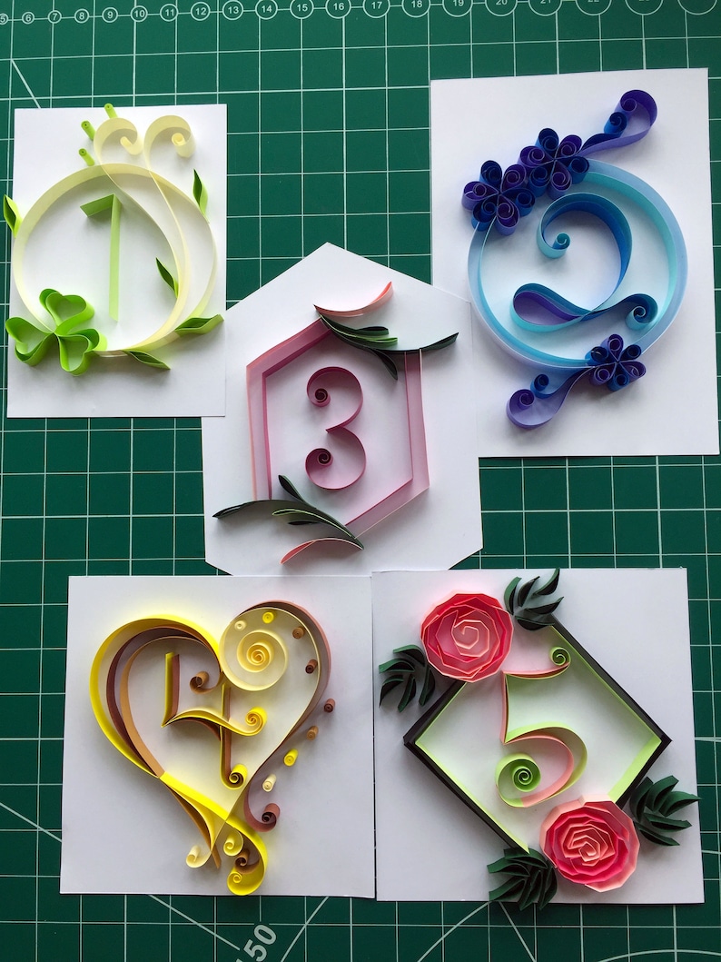 Wedding Table Numbers Handmade Quilling Paper Art Bespoke - Etsy