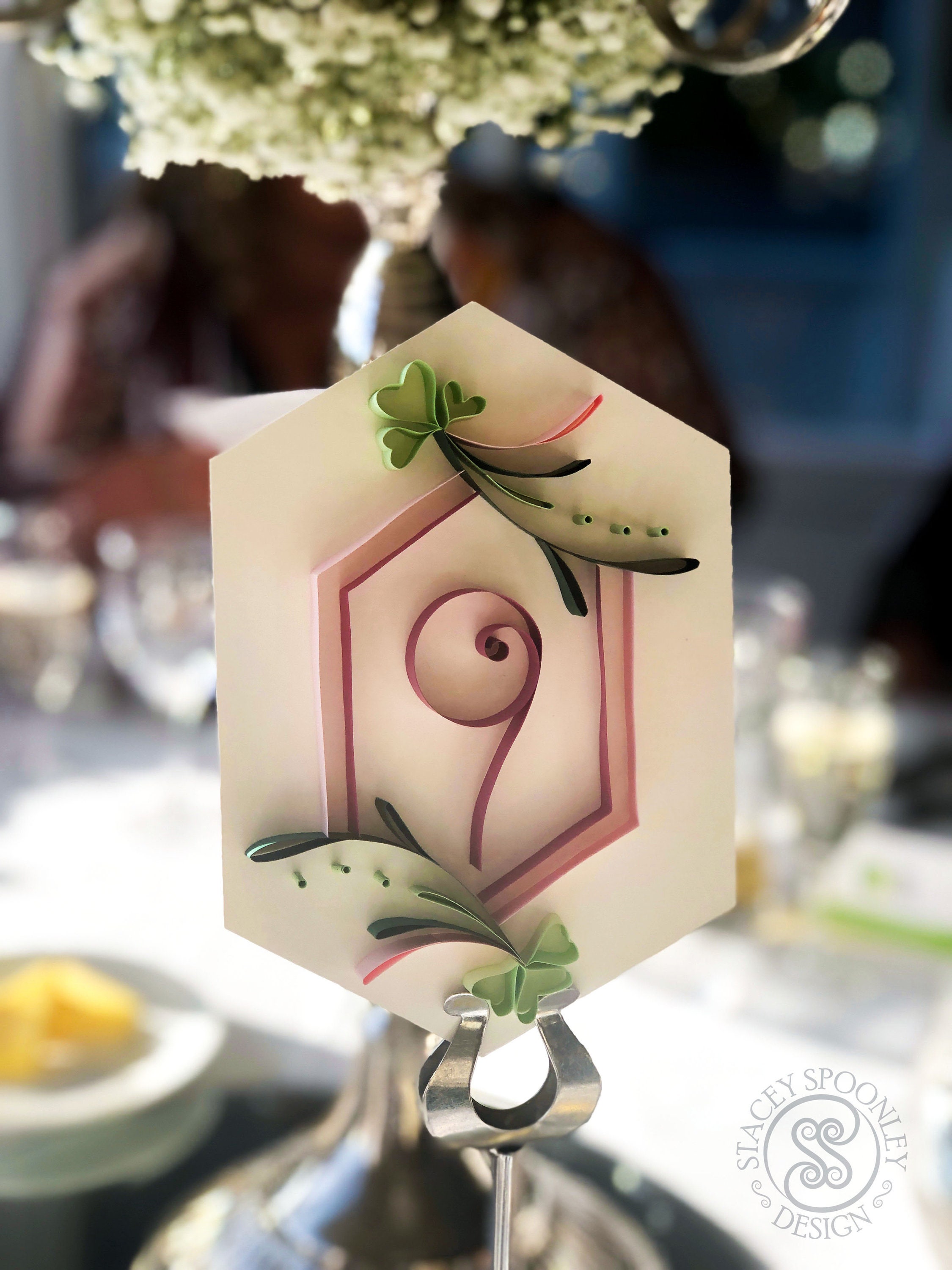 Wedding Table Numbers Handmade Quilling Paper Art Bespoke - Etsy