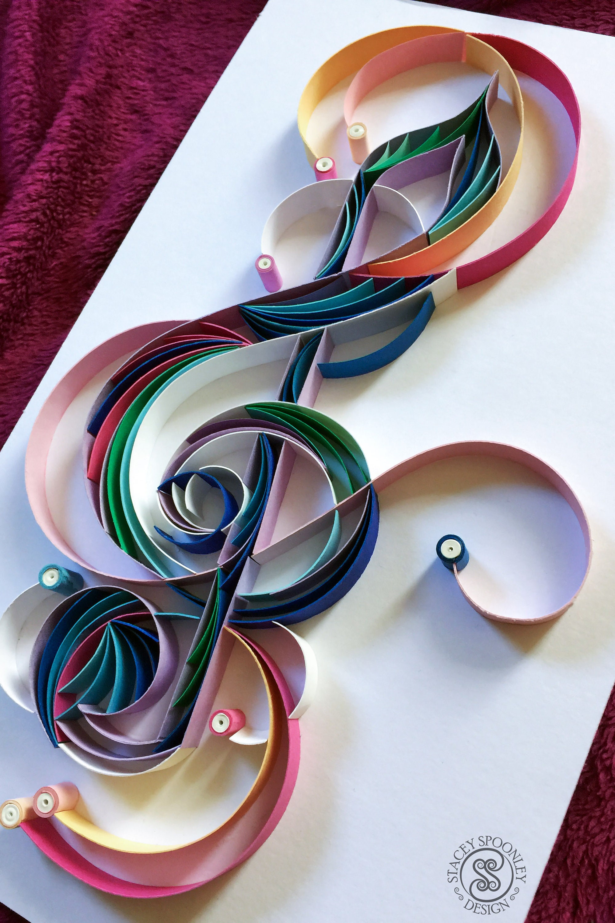 Music Note Treble Clef Wall Decor Quilling Art 3d Paper Home | Etsy