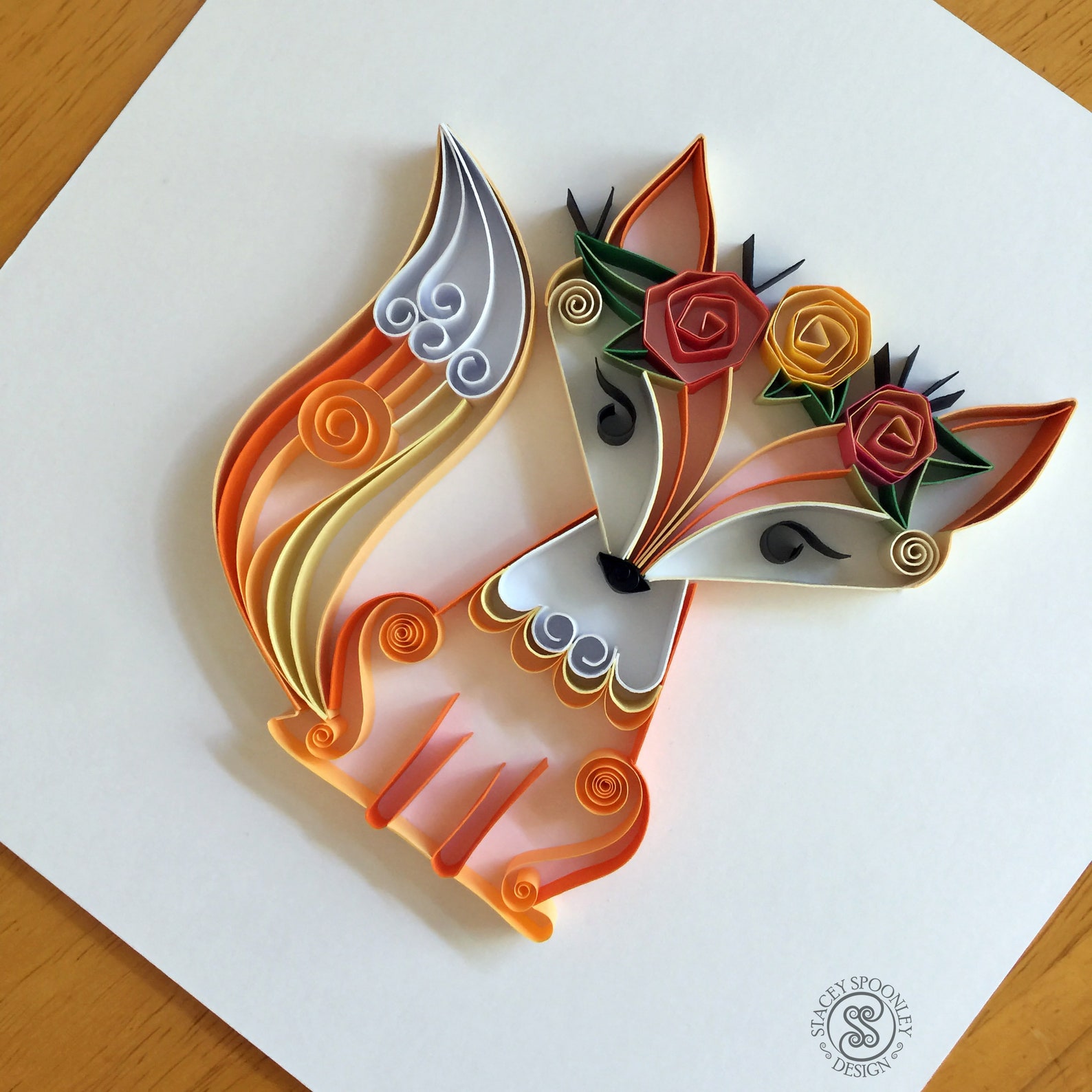 Fox Art Woodland Animals Decor Nursery Wall Art Quilling - Etsy