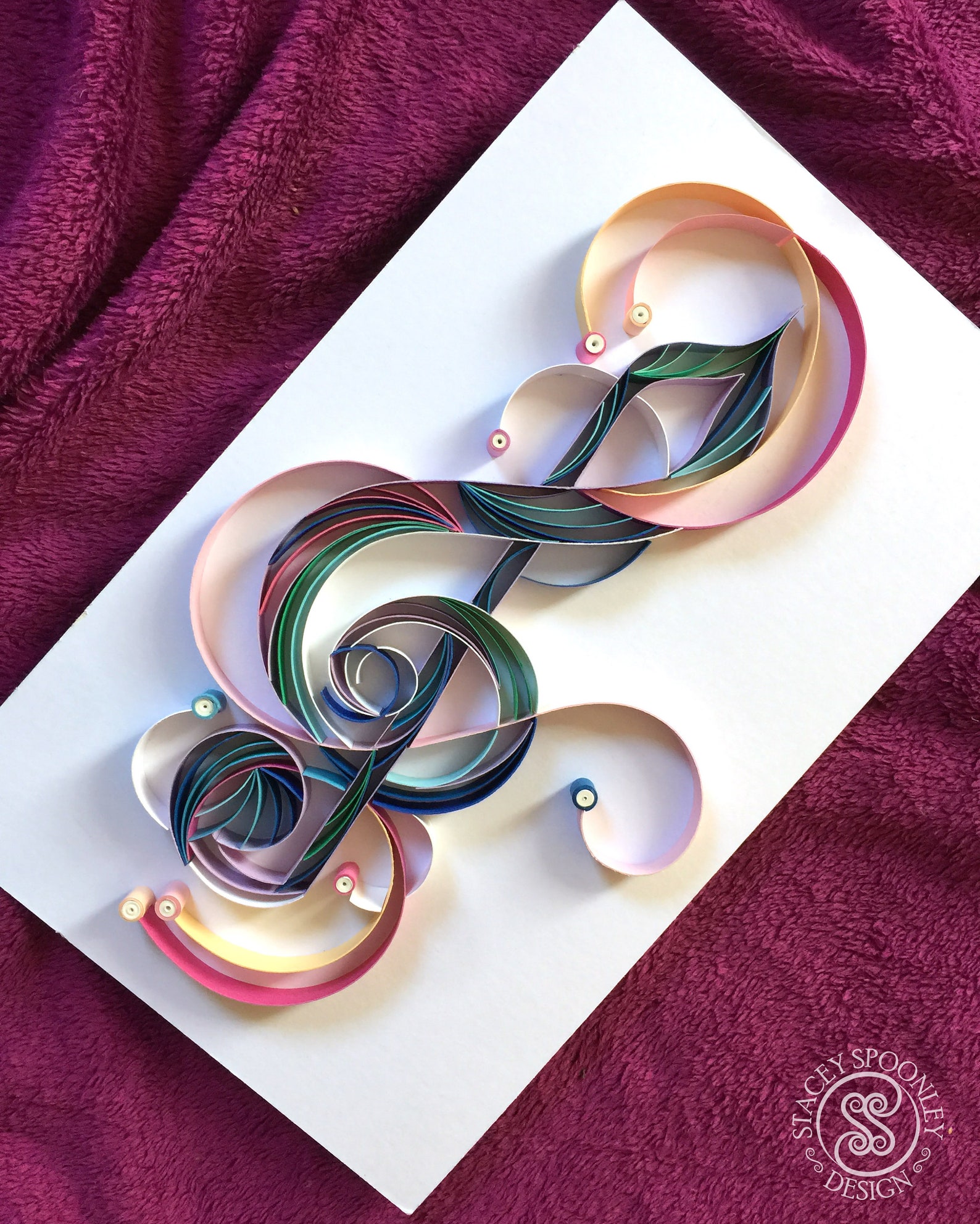 Music Note Treble Clef Wall Decor Quilling Art - 3d Paper Home Decor - Etsy
