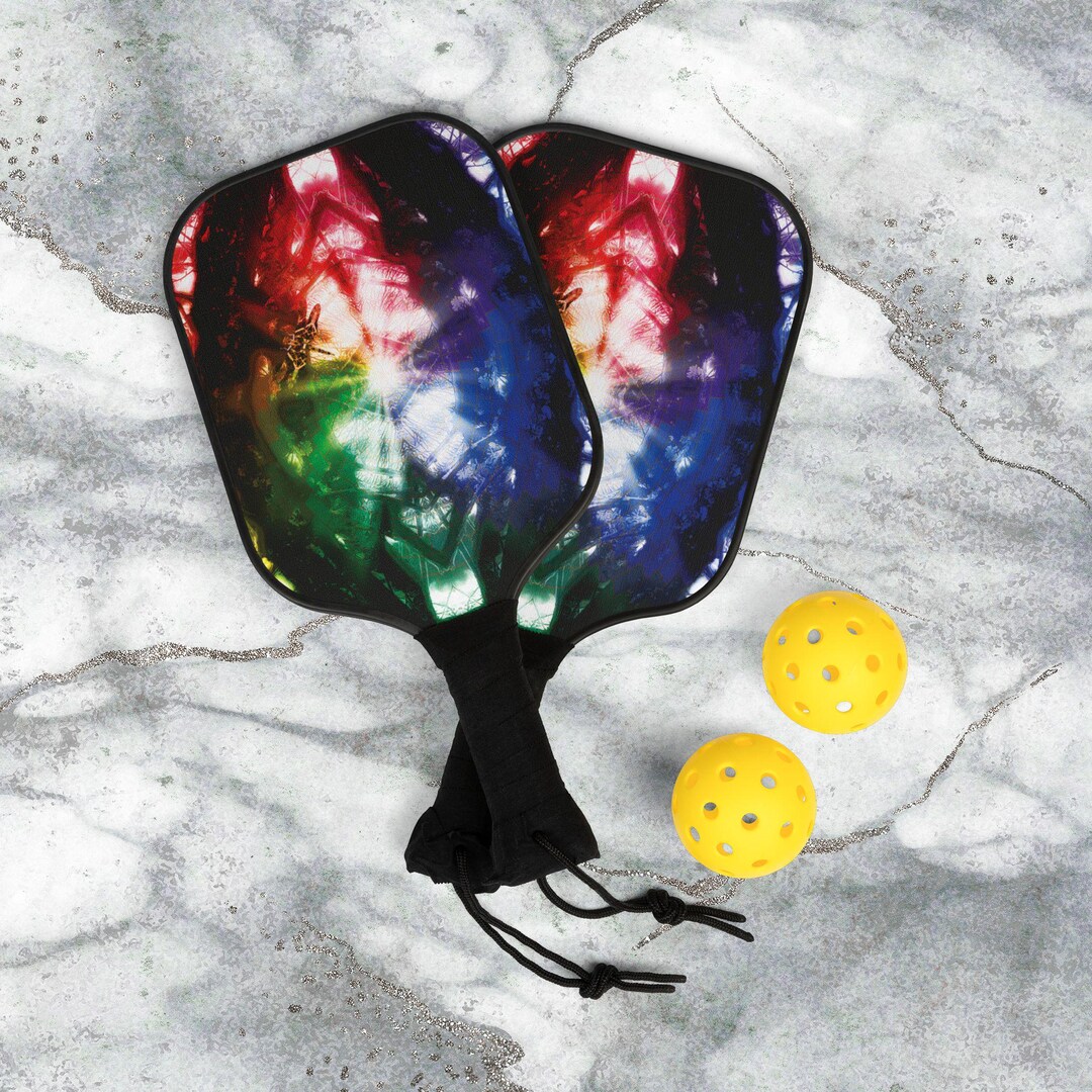 RAINBOW 23 Mystical Dragonfly Rainbow Pickleball Paddle Set A Great ...