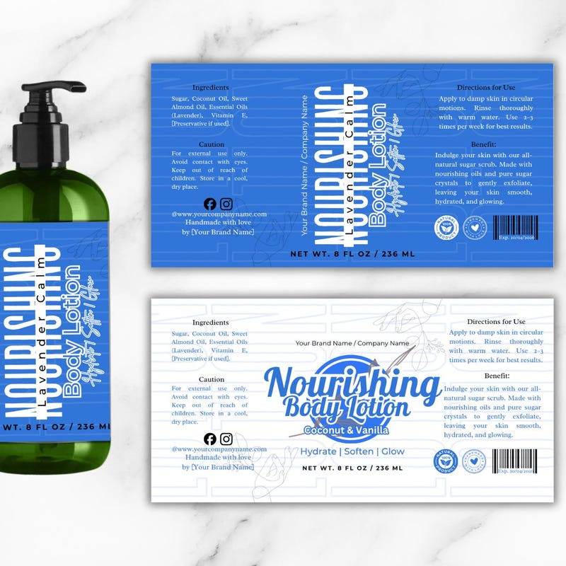 Lotion Labels - Etsy