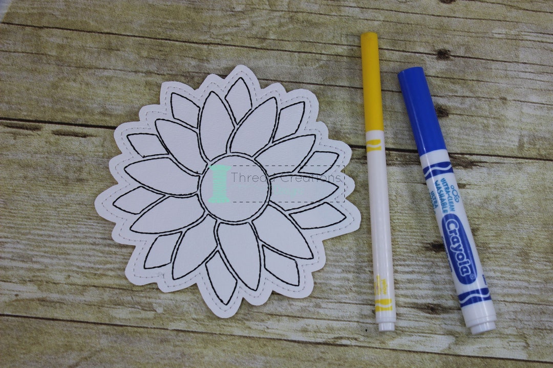 Sunflower Coloring Sheet - Etsy