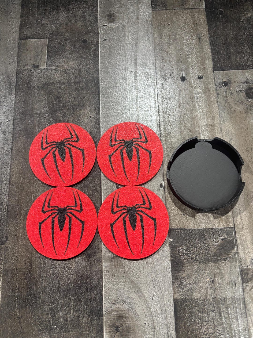 3D Printed Spider-man Coasters With Holder - Etsy