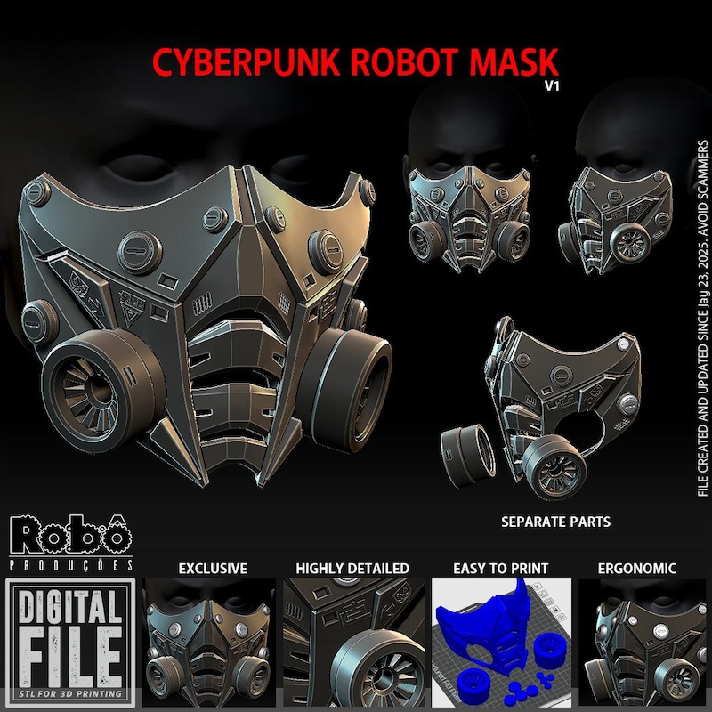 Robot Mask - Etsy