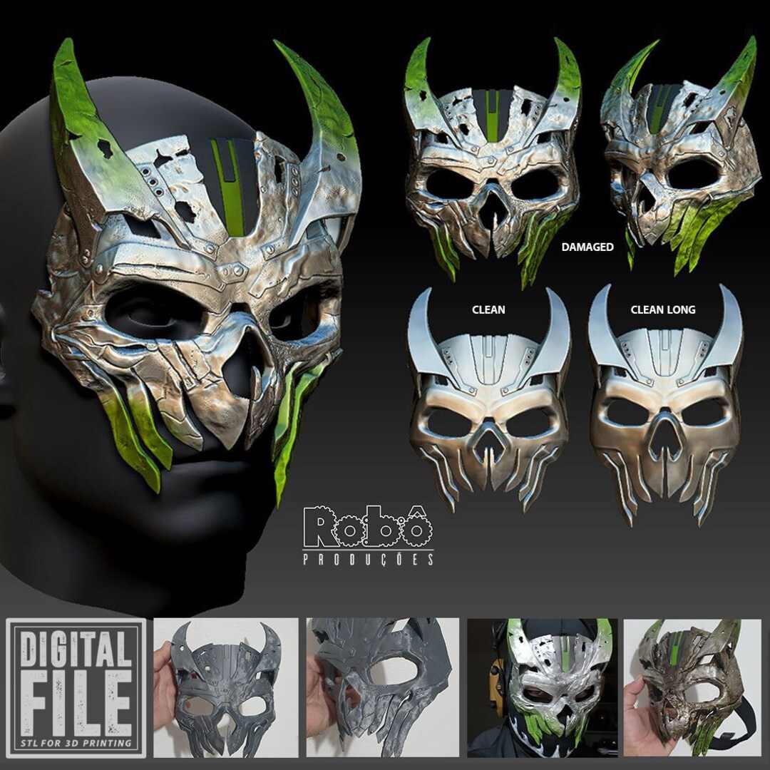 Metal Skull Mask STL Model 3D Print File - Etsy