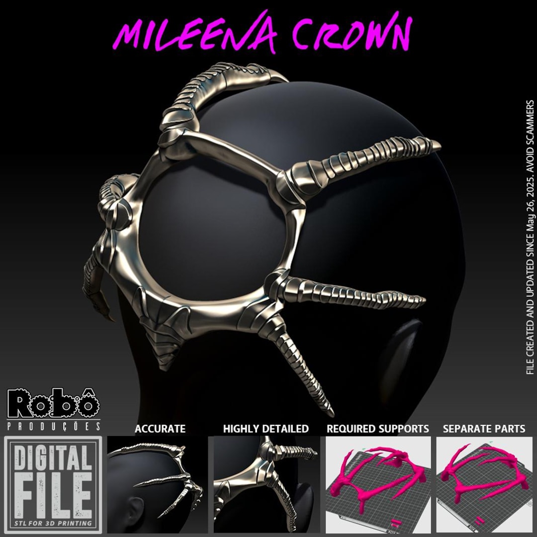 Mortal Kombat 1 Mileena Crown Cosplay - MK1 - 3D Model STL Files - Etsy