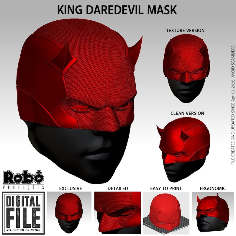 Daredevil Mask - Etsy