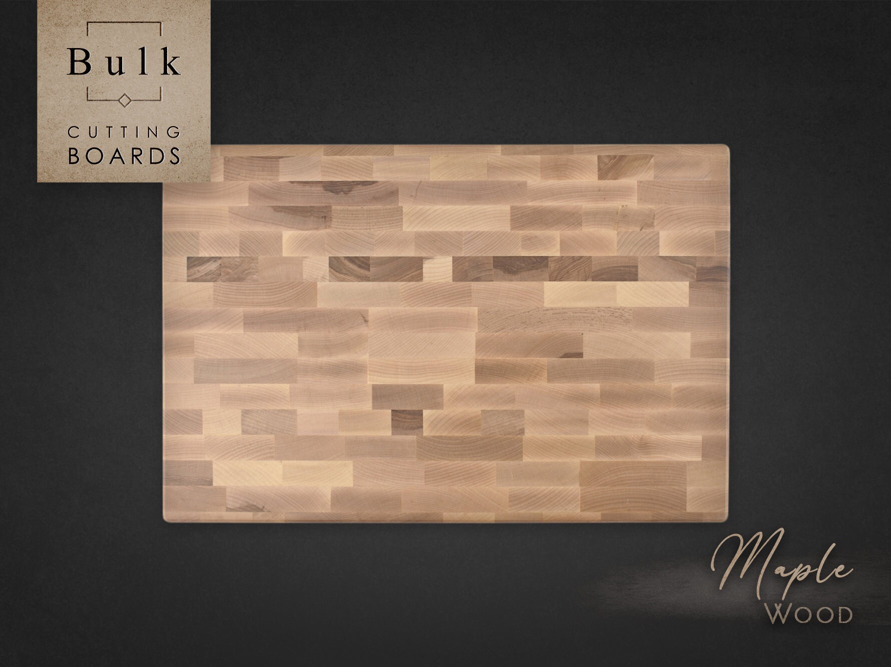 5 Maple End-grain Cutting Boards With Indented Handles Bulk - Etsy