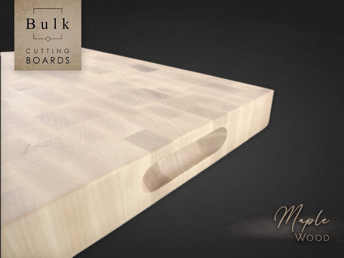 5 Maple End-grain Cutting Boards With Indented Handles Bulk - Etsy