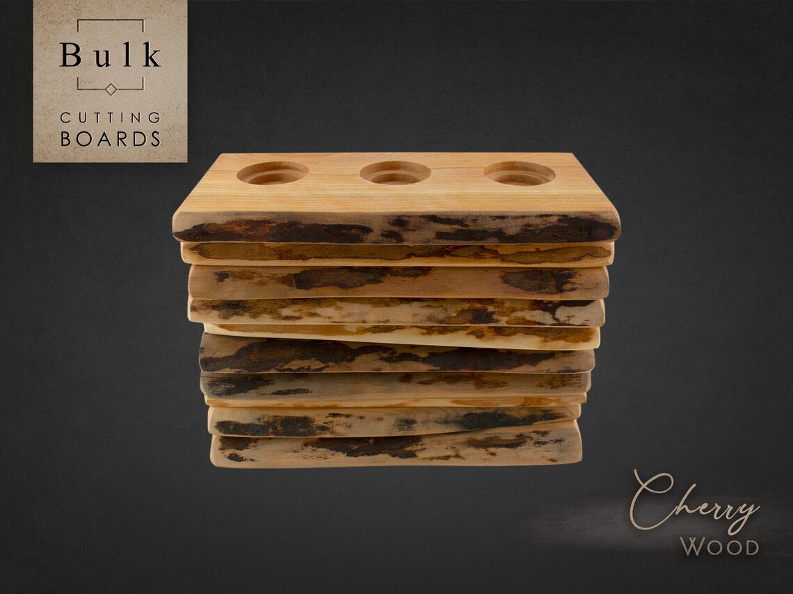 Pack of Live Edge Flight Boards Cherry Hardwood Between - Etsy