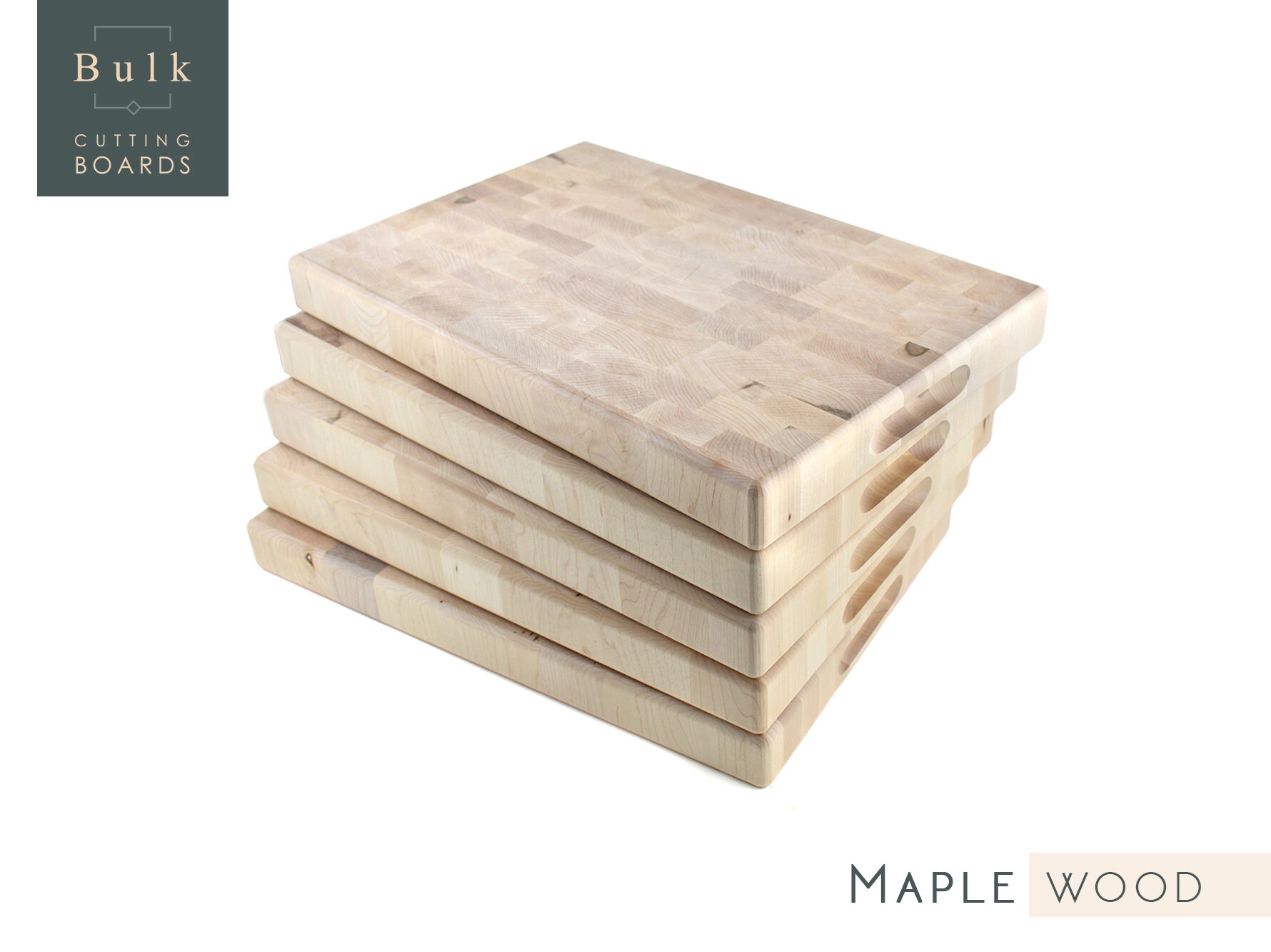 5 Maple End-grain Cutting Boards With Indented Handles Bulk | Etsy Canada