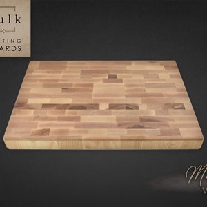 5 Maple End-grain Cutting Boards With Indented Handles - Bulk Cutting ...