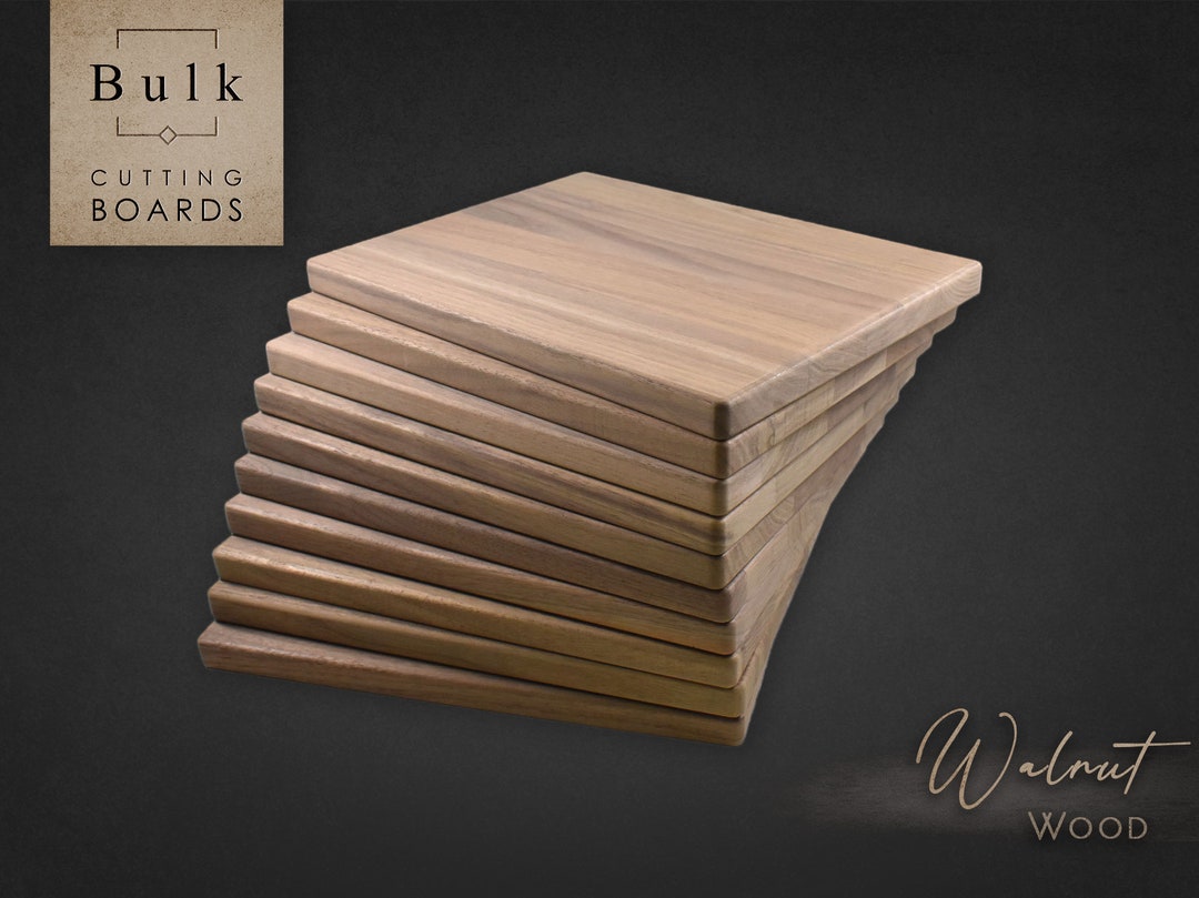 Pack of Small Walnut Hardwood Cutting Boards - 9x12x0.75" - Bulk ...