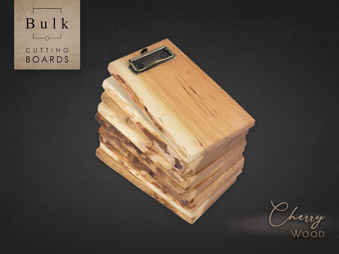 Pack of Wooden Check Presenters - Cherry Wood - Roughly 4x8x0.5", Bulk ...