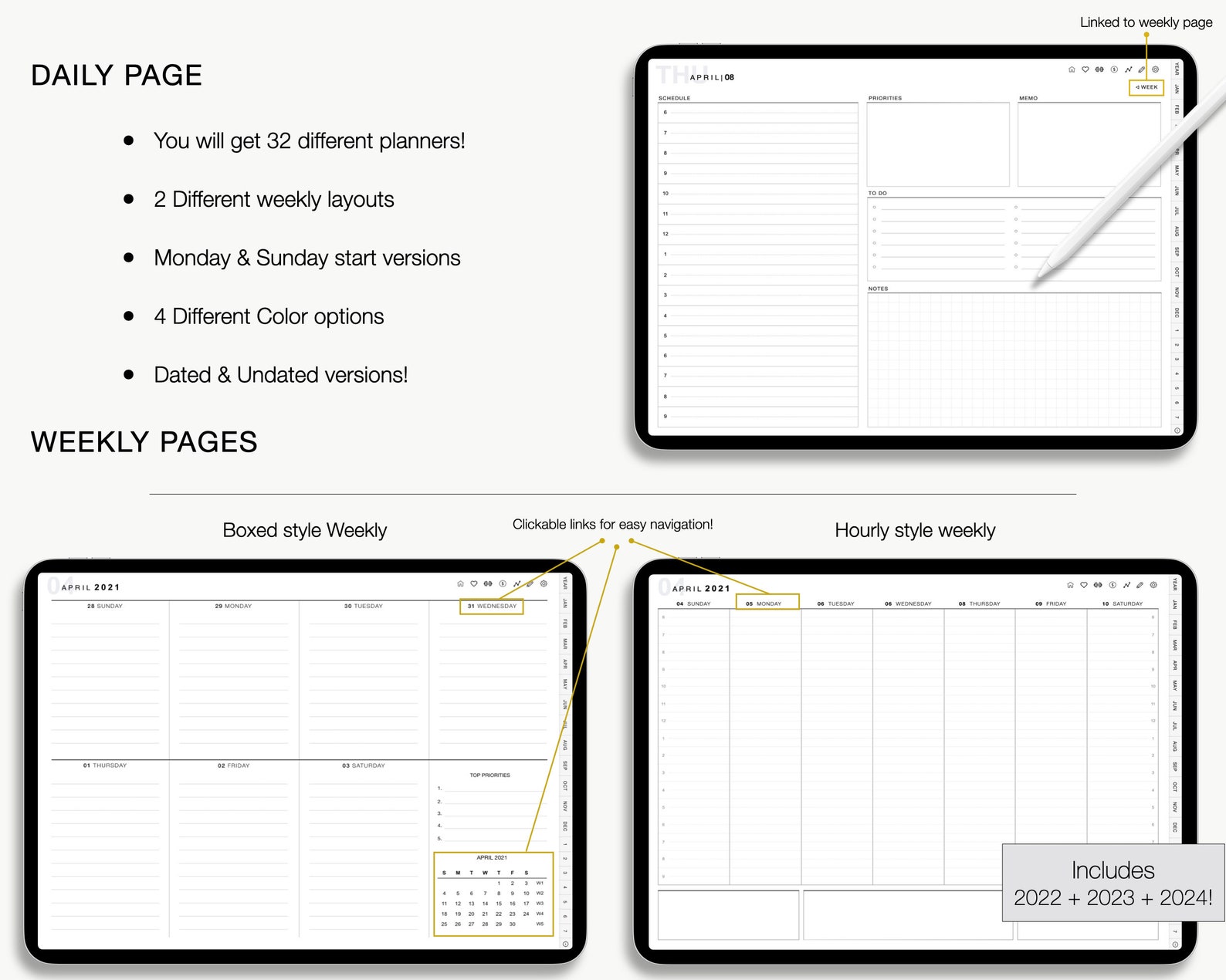 Digital Planner Goodnotes Planner Ipad Planner Notability - Etsy