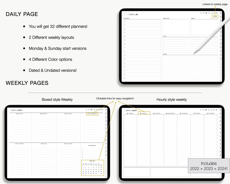 Digital Planner Goodnotes Planner Ipad Planner Notability - Etsy