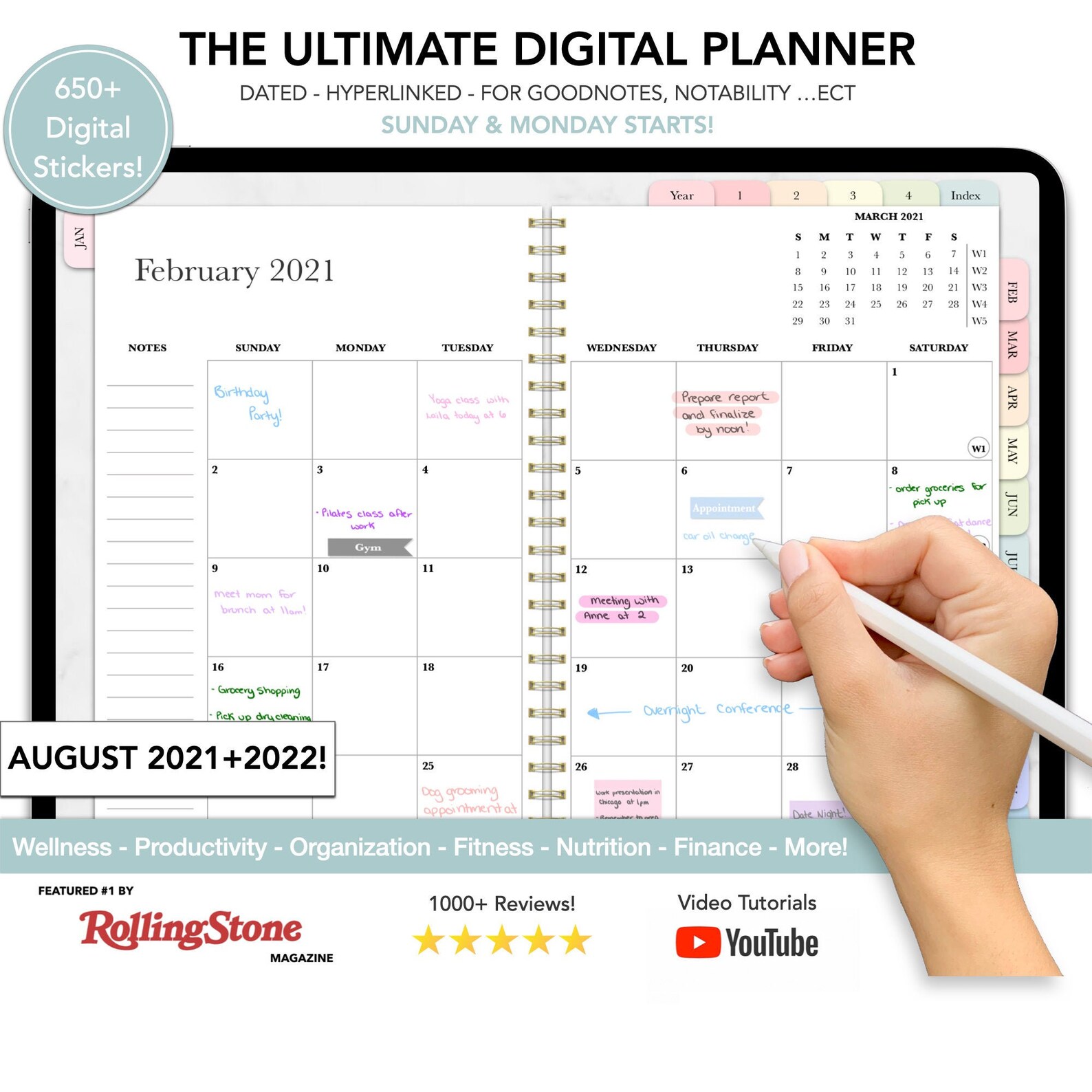 Digital Planner Goodnotes Ipad Planner Daily Planner Weekly | Etsy