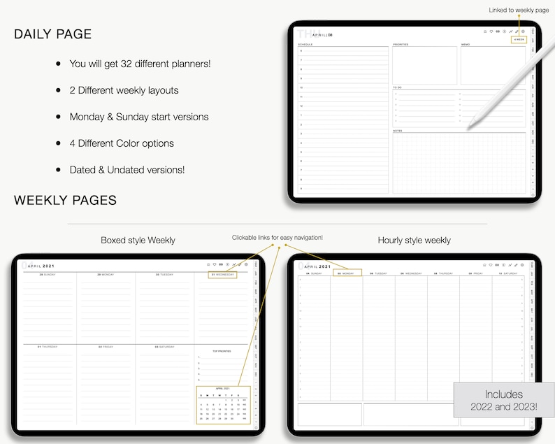 Digital Planner Goodnotes Planner Ipad Planner Notability - Etsy