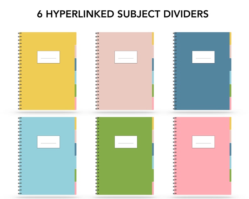 Digital Notebook Student Notebook 600 Pages Dividers | Etsy