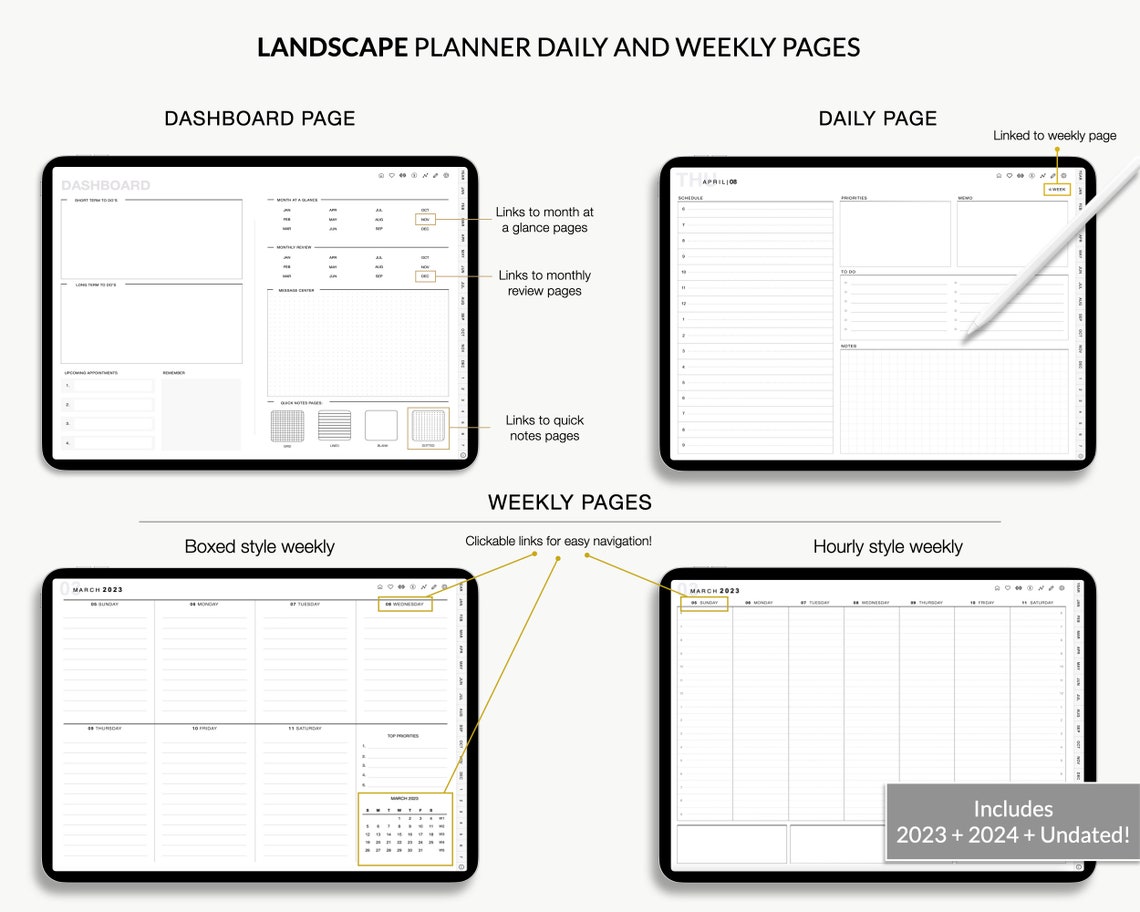 Digital Planner Goodnotes Planner Ipad Planner Notability - Etsy