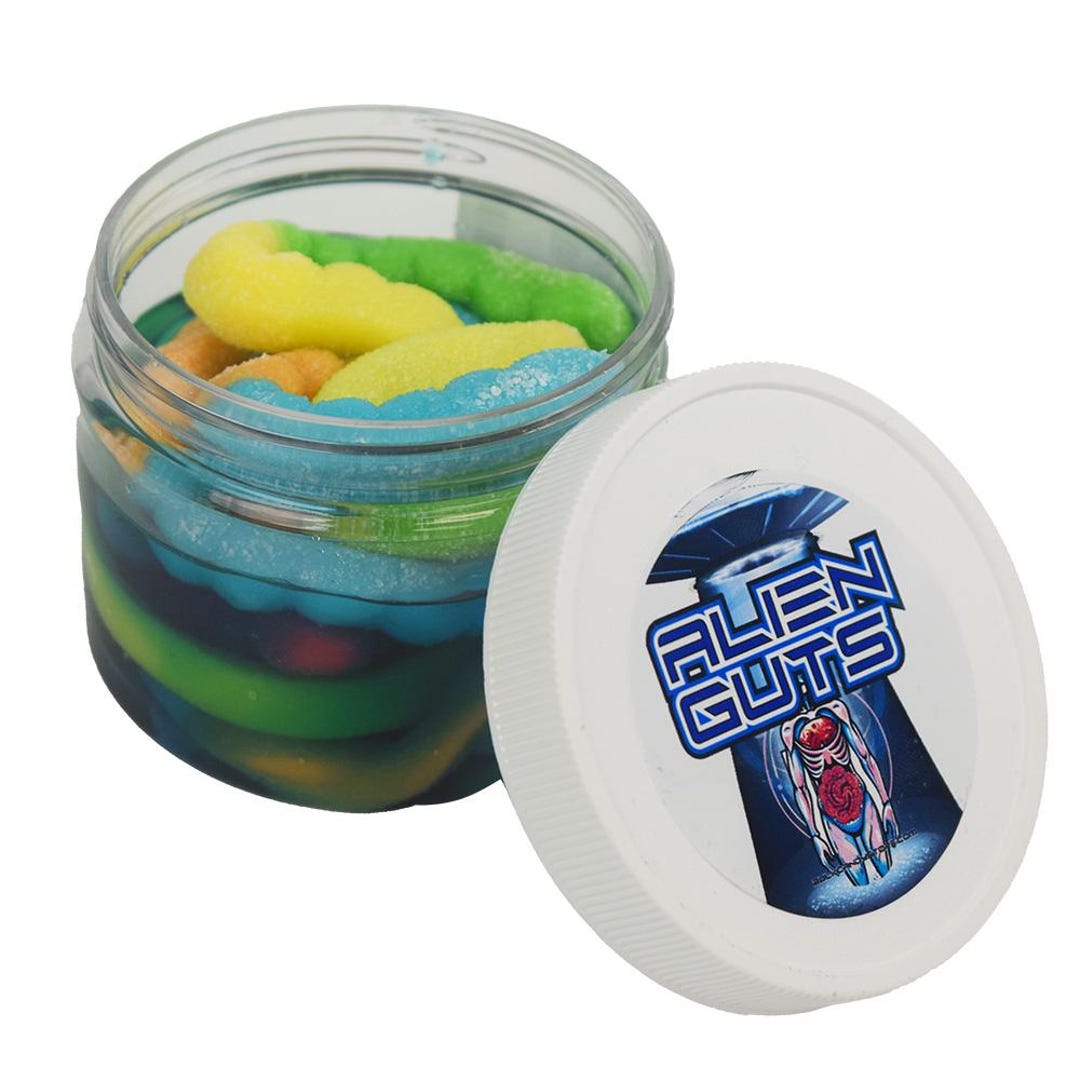Alien Guts Candy – Sour Gummy Worms, Blue Raspberry Liquid, Sci-fi ...