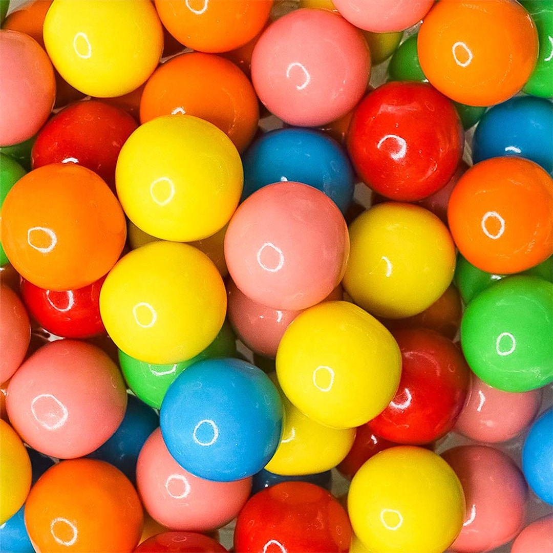 Assorted 1" Gumballs - 1 Lb Bag, Assorted Colors and Flavors, Gumballs ...