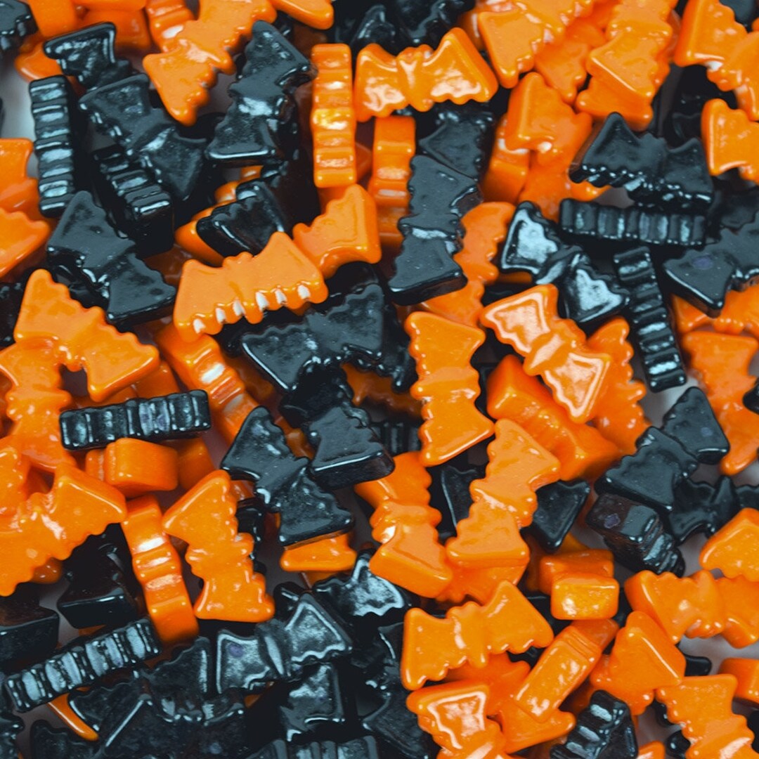 Halloween Candy Bats 2 Lb Bag, Black and Orange Hard Candy, Bats Shape ...