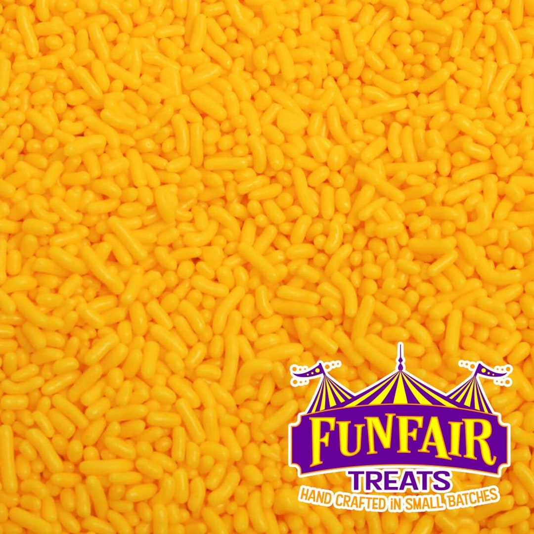 Yellow Sprinkles 12 Oz Bag, Cake Decorating & Baking Brightly Colored ...