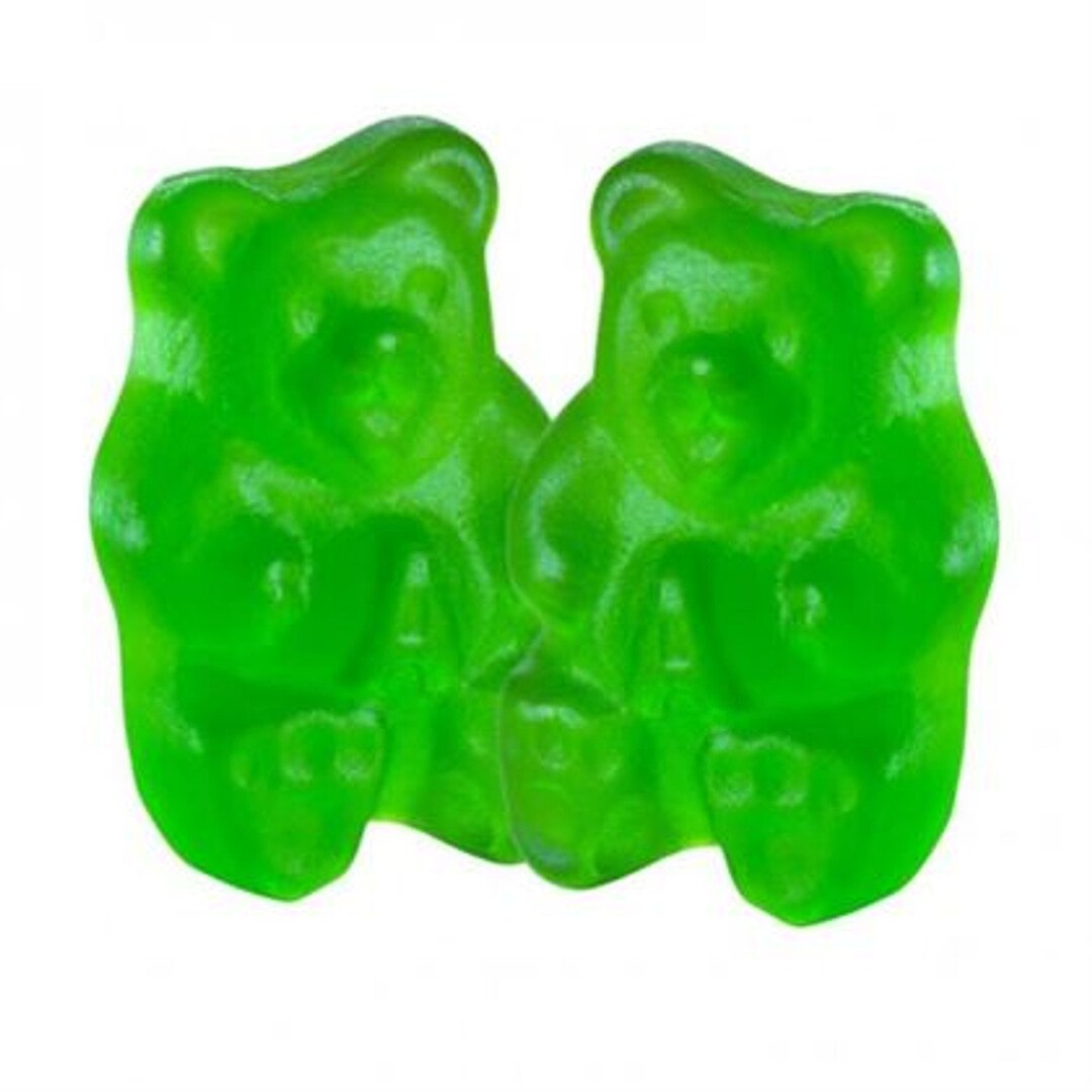 Granny Smith Apple Gummi Bears, Huge 1 Lb Bag, Green Bears Green Apple ...