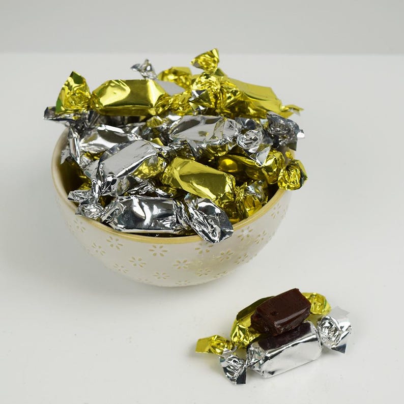 Coffee Candy Prims - Silver & Gold Wrapped Hard Candy - Etsy