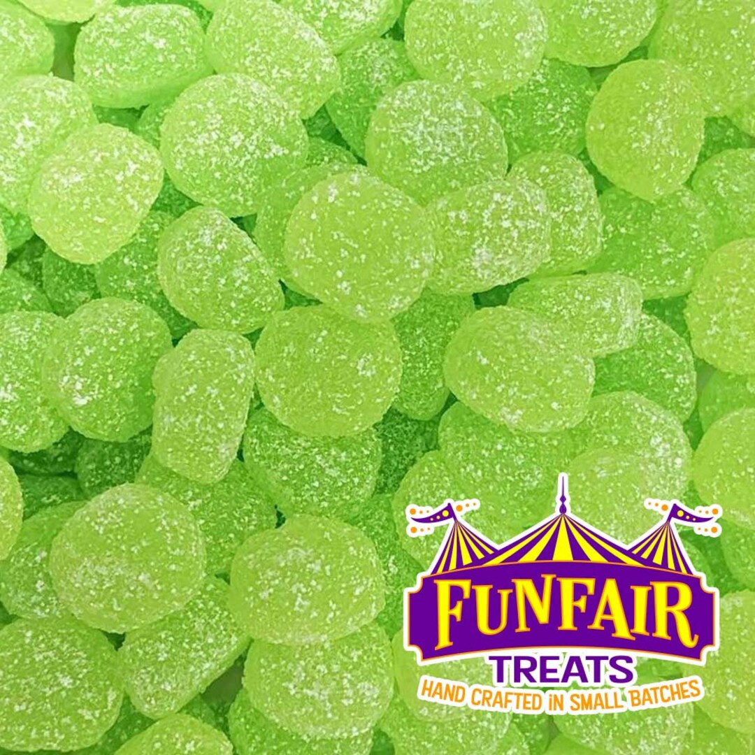 Gustaf Sour Apple Dots 1 Lb Bag, Gummi Candy, Sour Candy Bright Green ...
