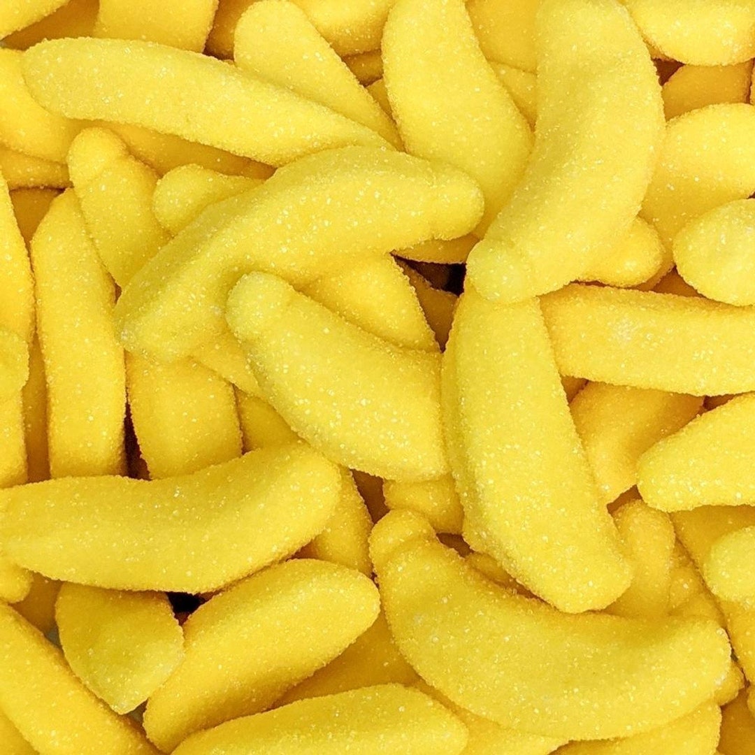 Sugared Banana Gummi 1.1 Lb Bag, Sweet Banana Flavor Sweet and Sugary ...