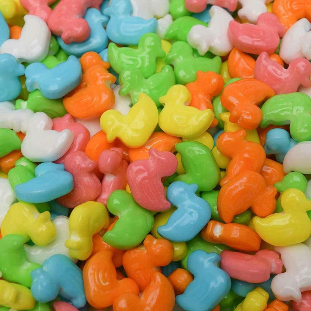 Quackers Assorted Color Ducks 2.5 Lb, Hard Pressed Candy Duck Shaped ...