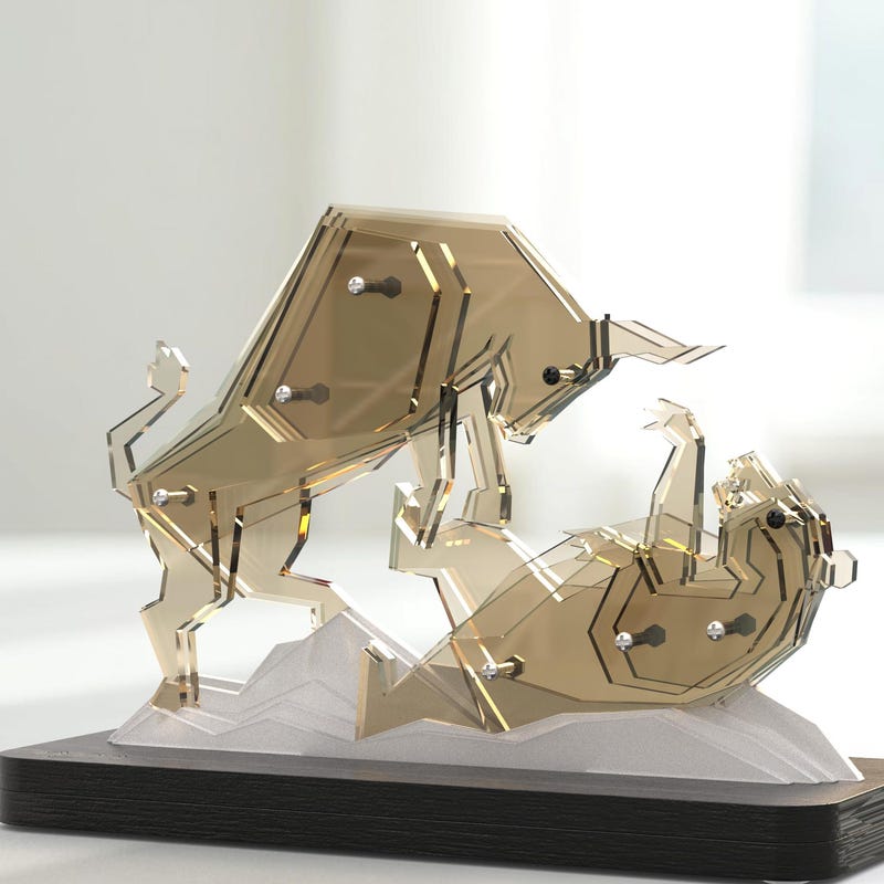 Bear and Bull Figure - Etsy