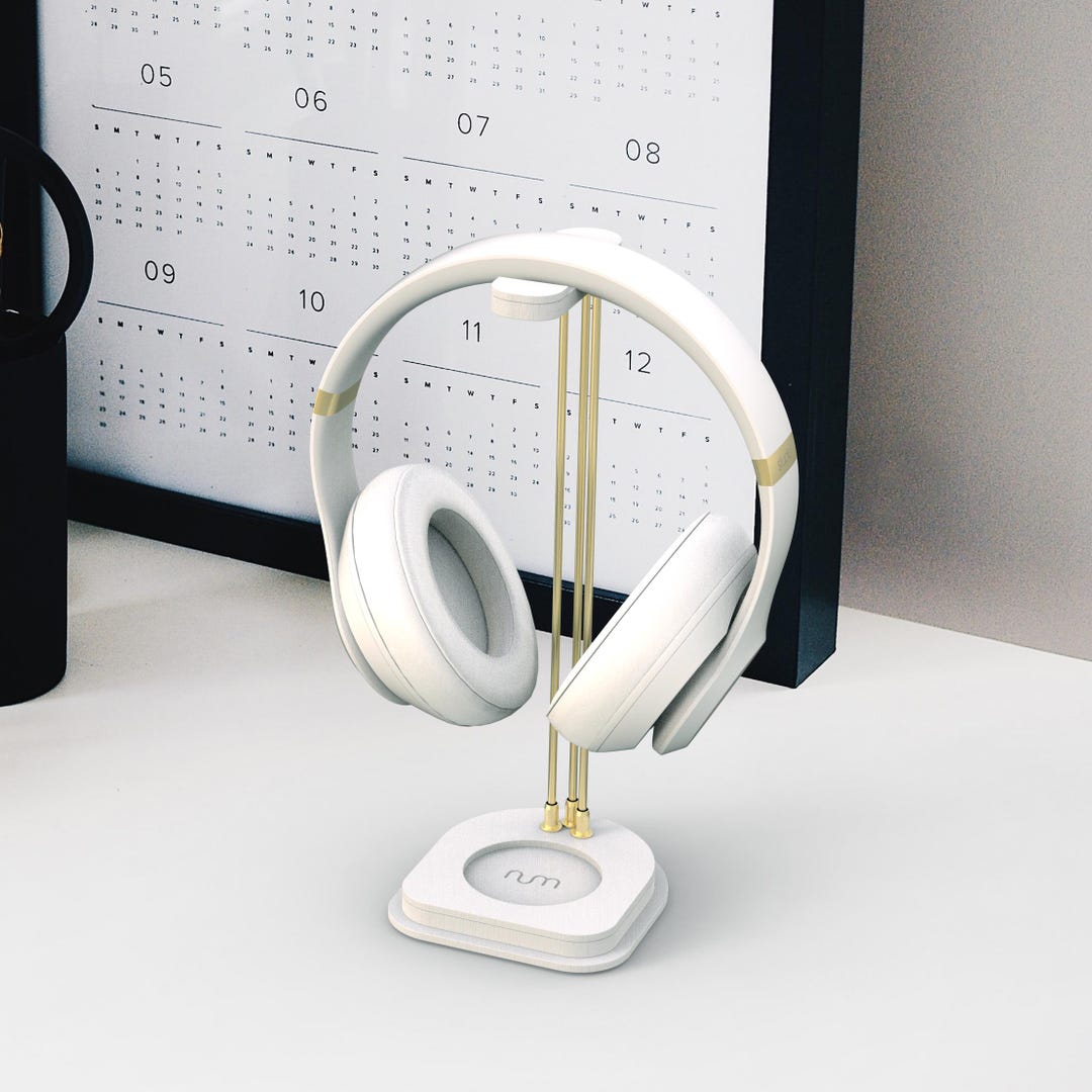 White Headphone Stand, Headphone Hanger, Headphone Holder, Music Gift ...