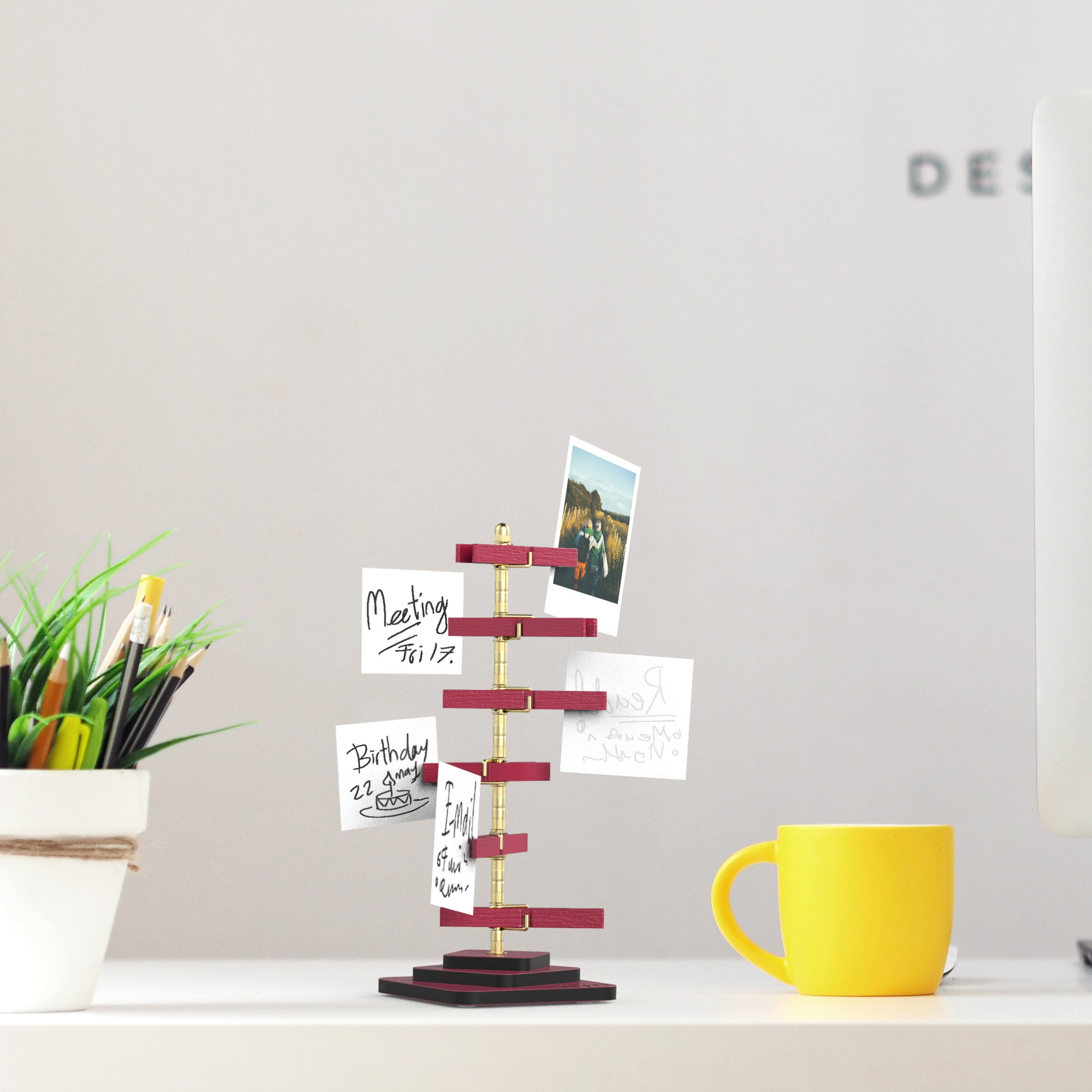 Walnut Photo Holder Multiple Note Holder Weekly Planner - Etsy