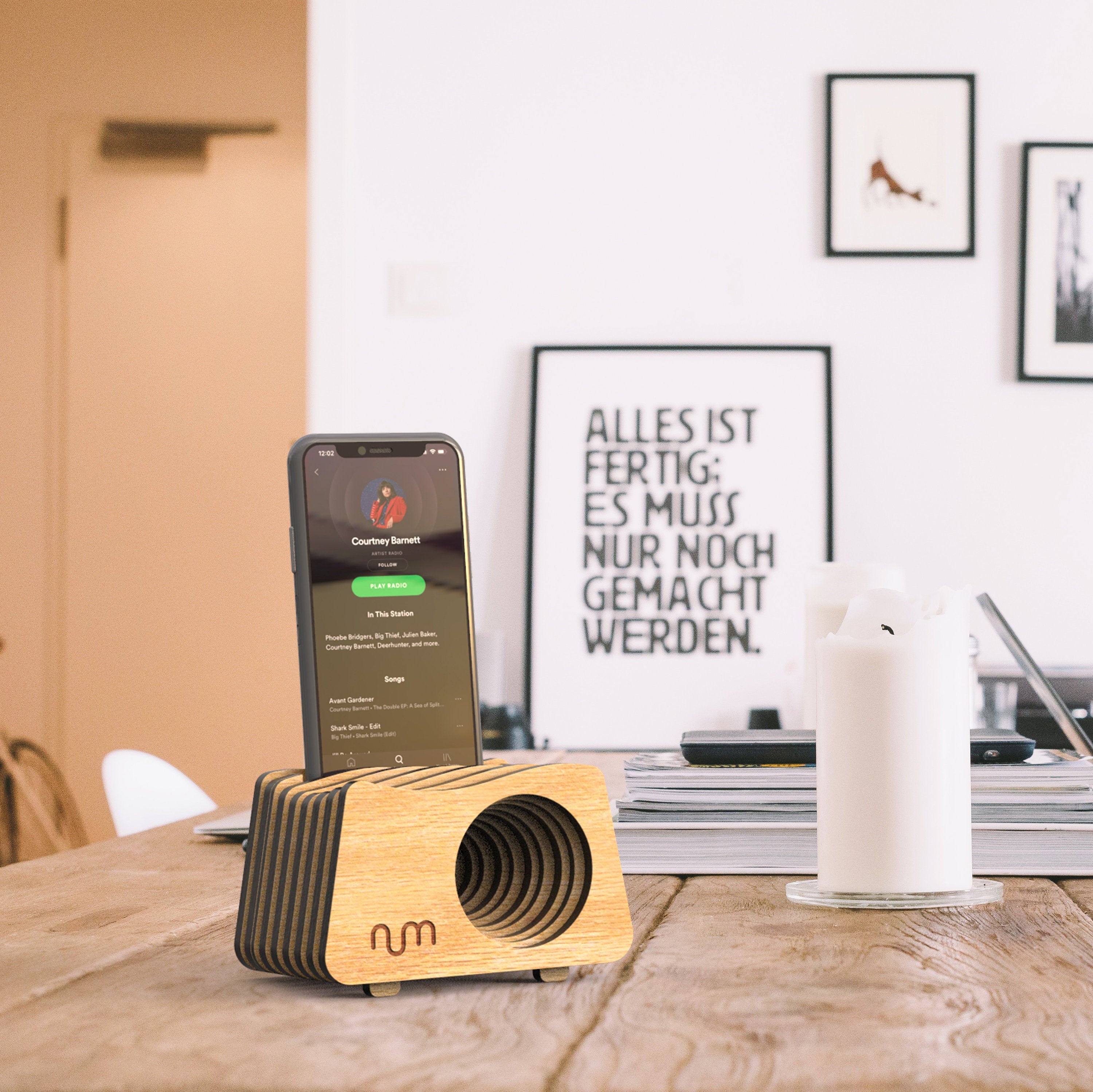Oak Phone Amplifier, Passive Speaker, Charging Dock, Phone Stand - Etsy