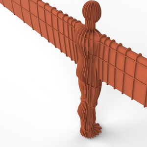 3D Printable Angel of the North, Desk Sculpture, Miniature Landmark, 3d ...