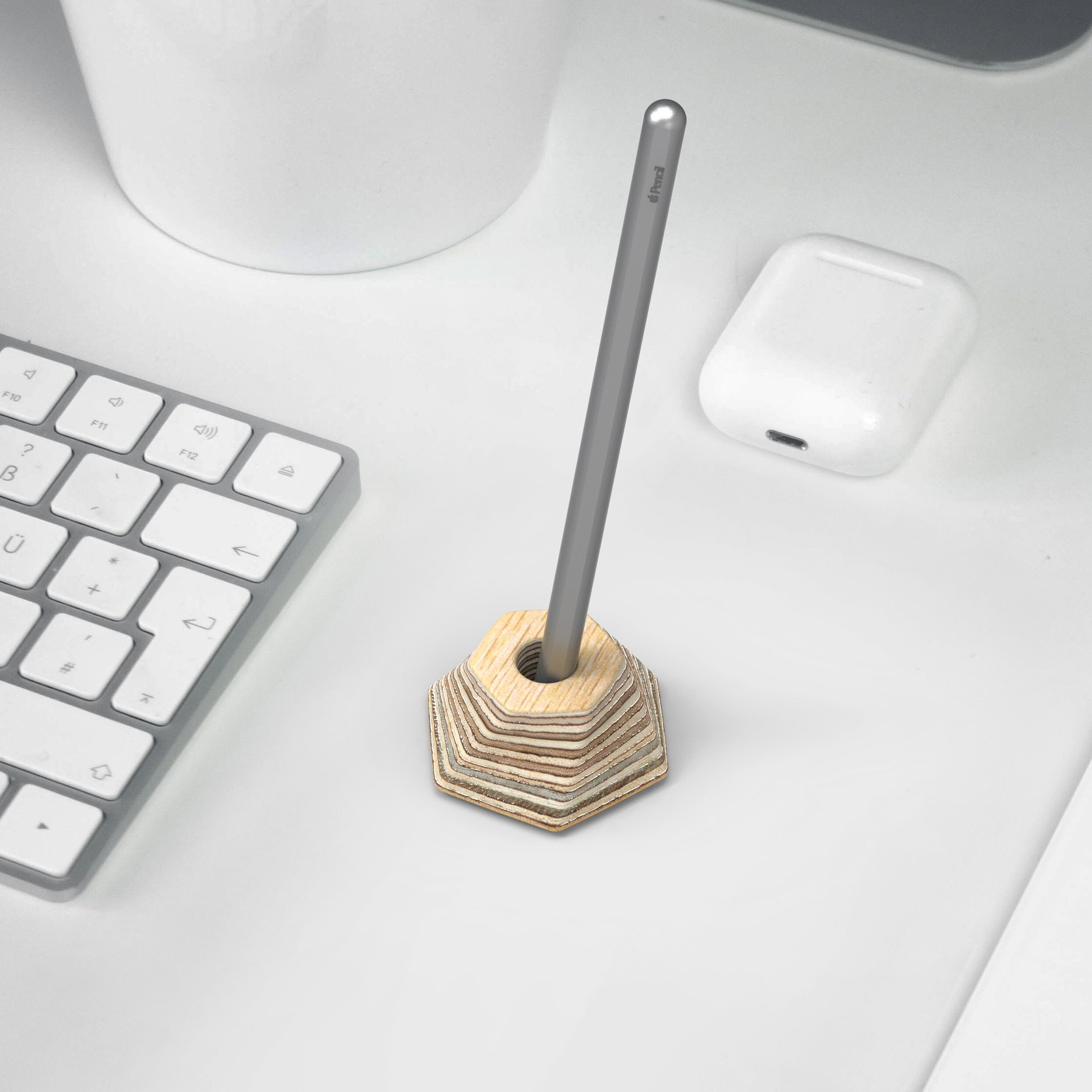 Single Wooden Pen Stand, Twist Pen Holder, Vertical Pen Stand - Etsy