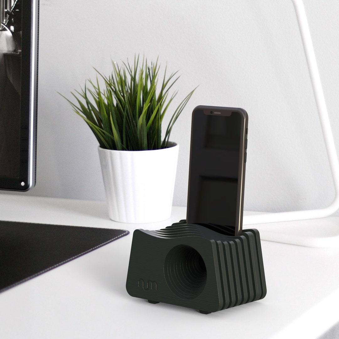 Black Phone Amplifier, Passive Speaker, Charging Dock, Phone Stand - Etsy