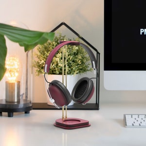 White Headphone Stand, Headphone Hanger, Headphone Holder, Music Gift ...