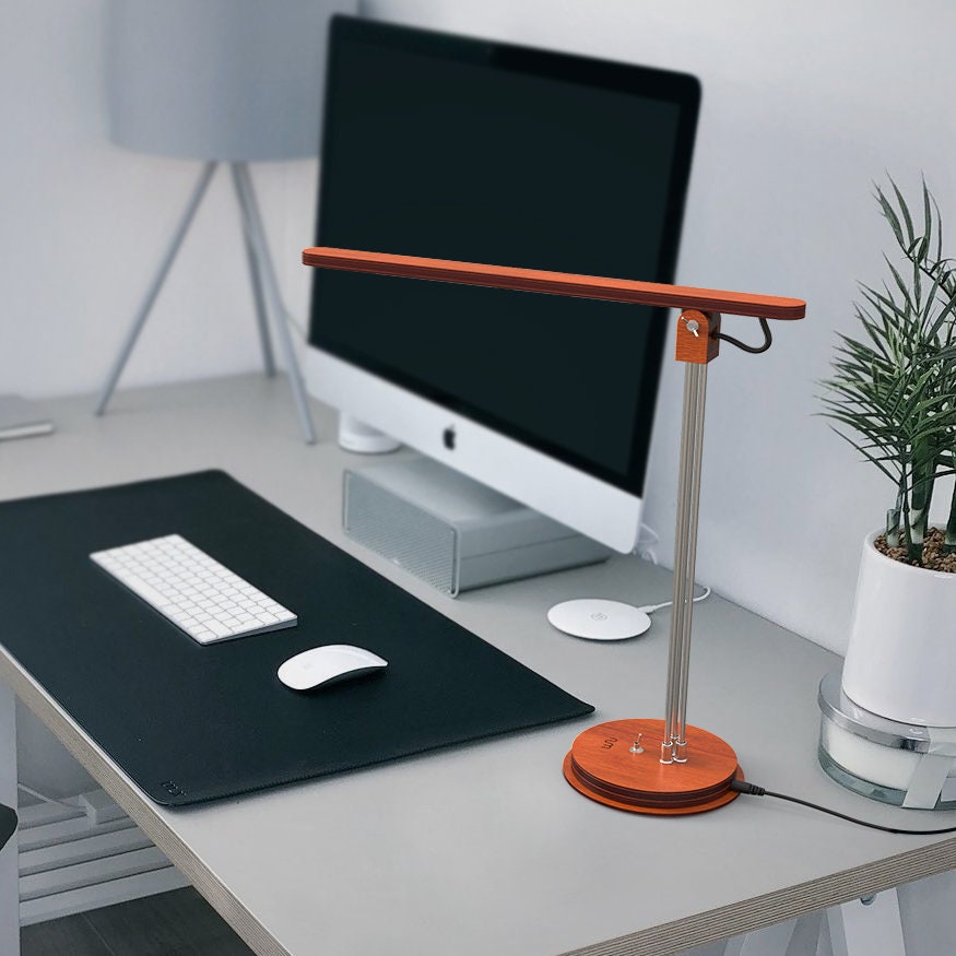 Oak Desk Lamp Led Desk Lamp Wood Lamp Table-top Lamp | Etsy