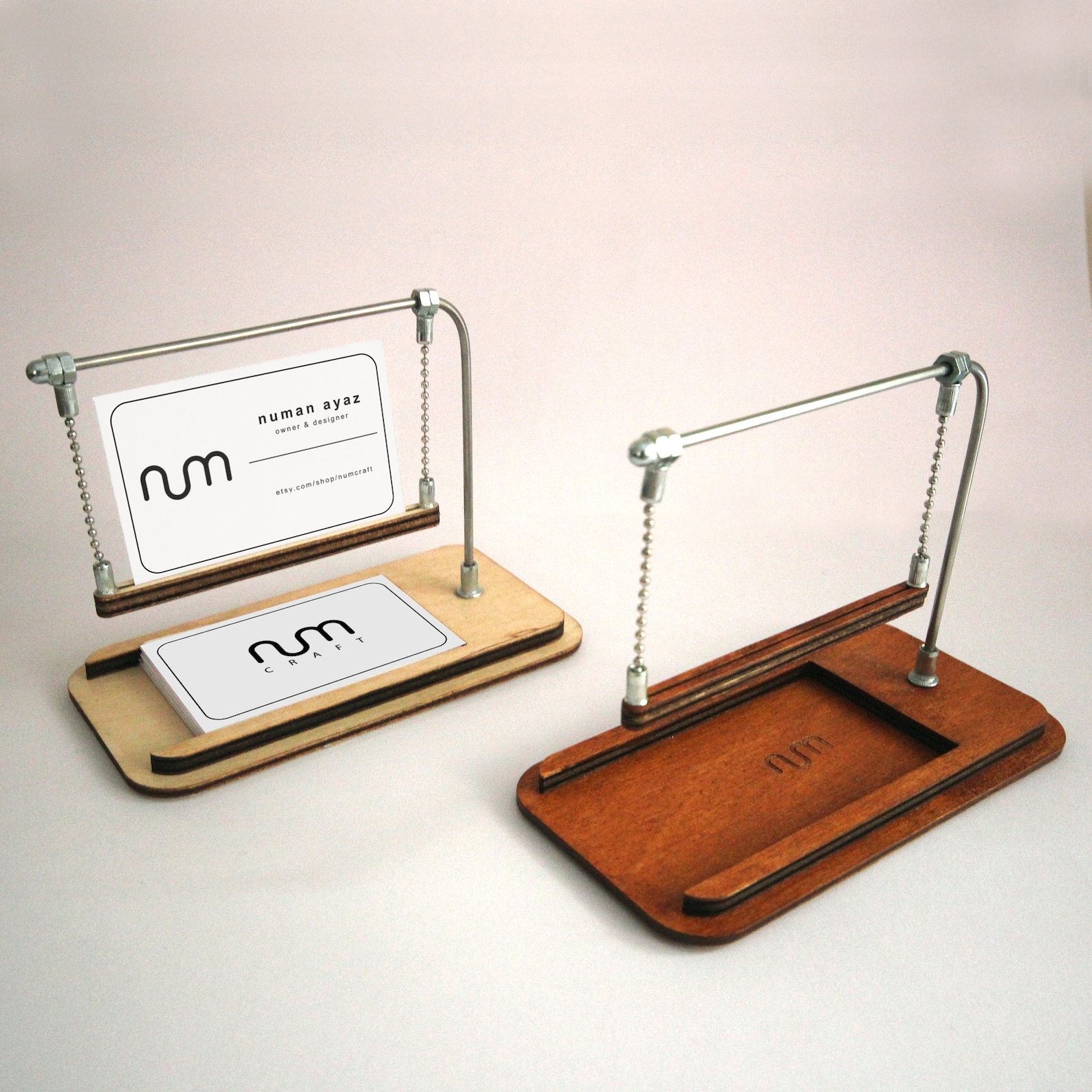 White Business Card Stand, Business Card Holder for Desk, Business Card ...