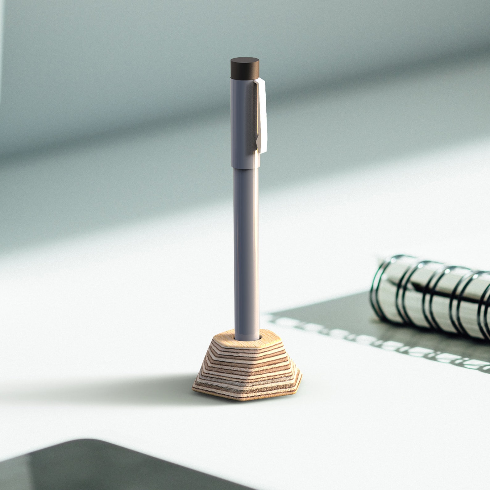 Single Wooden Pen Stand, Twist Pen Holder, Vertical Pen Stand - Etsy