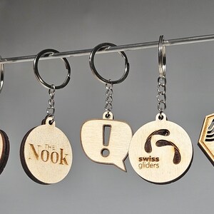 20 Pieces Custom Logo Keychain, Business Logo Keychain, Rectangle ...